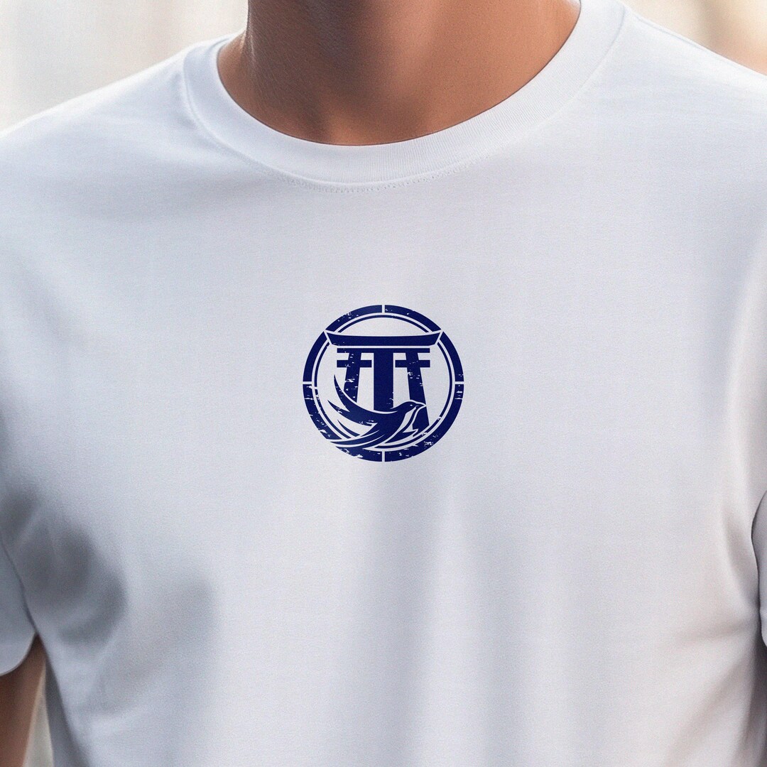 Japanese Kamon Crest T-shirt, Letter T Torii (shinto Gate), Distressed ...