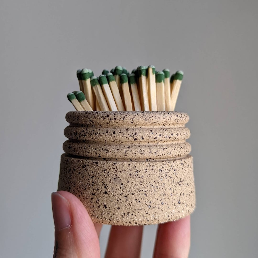 Ceramic Match Striker, Stoneware Match Holder, Fire Striker, Strike ...