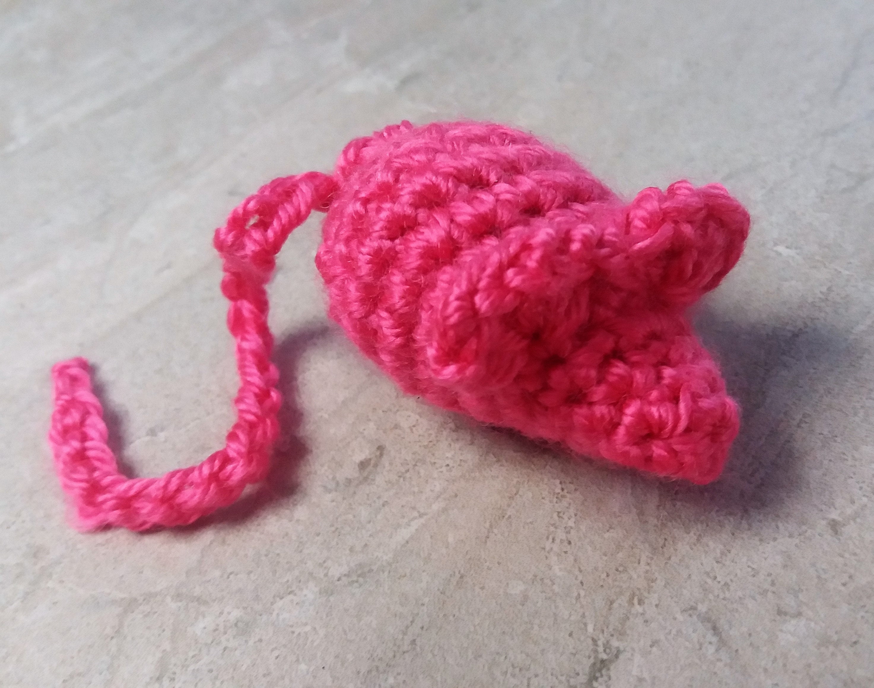 Hot Pink mouse Cat Toy. Crinkly or Rattle Cat Nip | Etsy