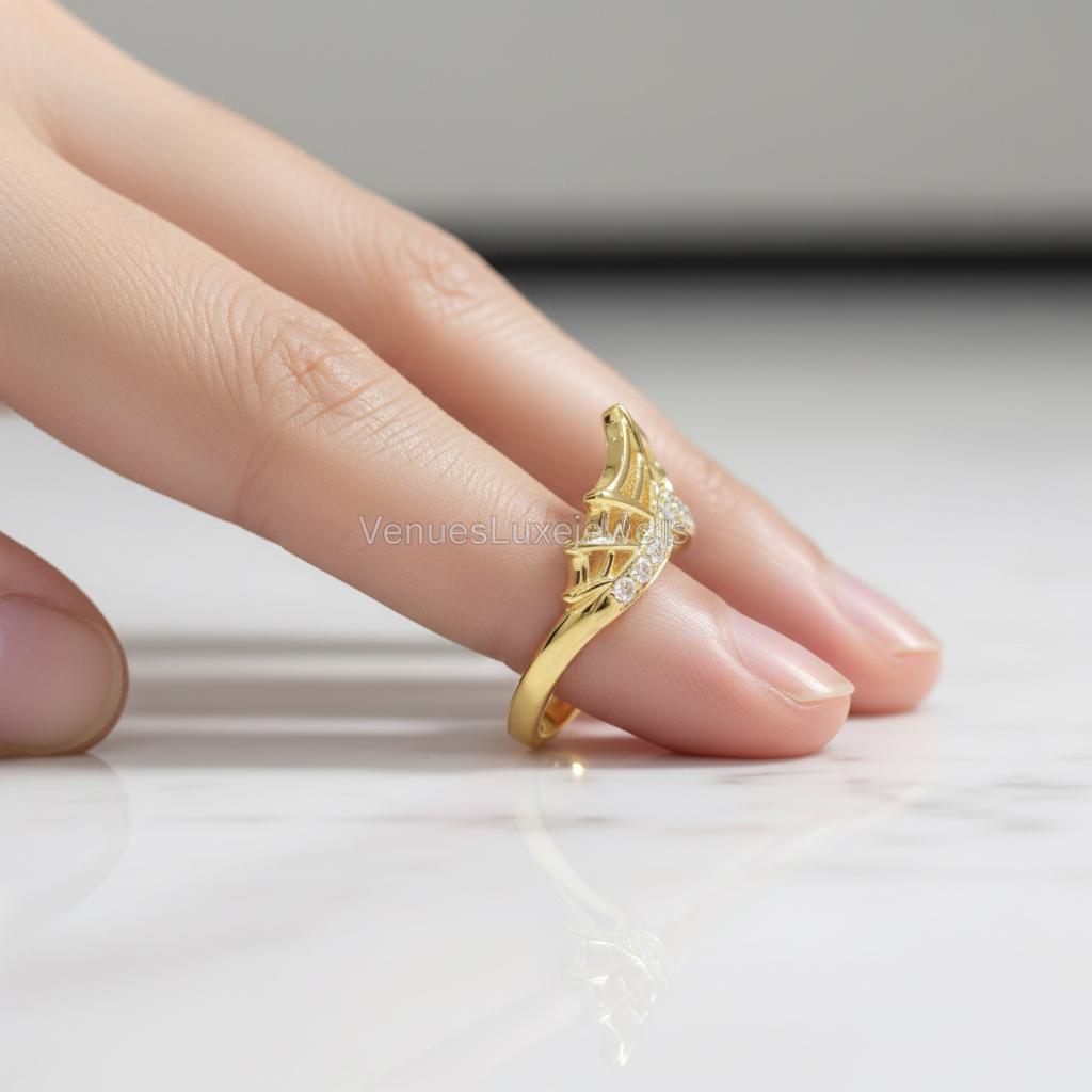 Spider Web Crown Ring, Gothic Wedding Band, Witchy Spiderweb Tiara Ring ...