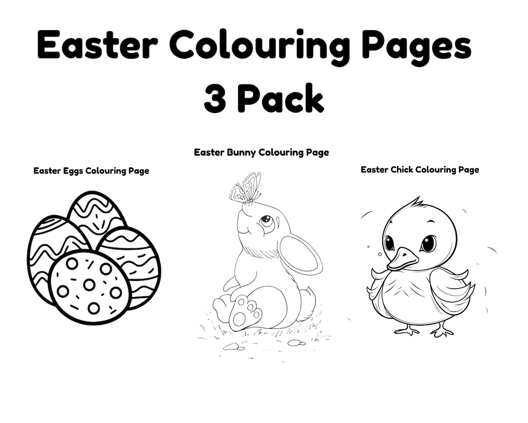 Easter Colouring Pages for Kids – Bunny, Chick & Eggs – Printable ...