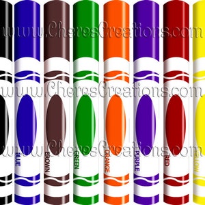 Markers Digital Clip Art - Etsy