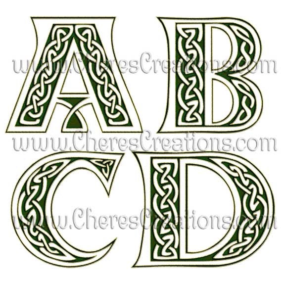 Celtic Alphabet Letters