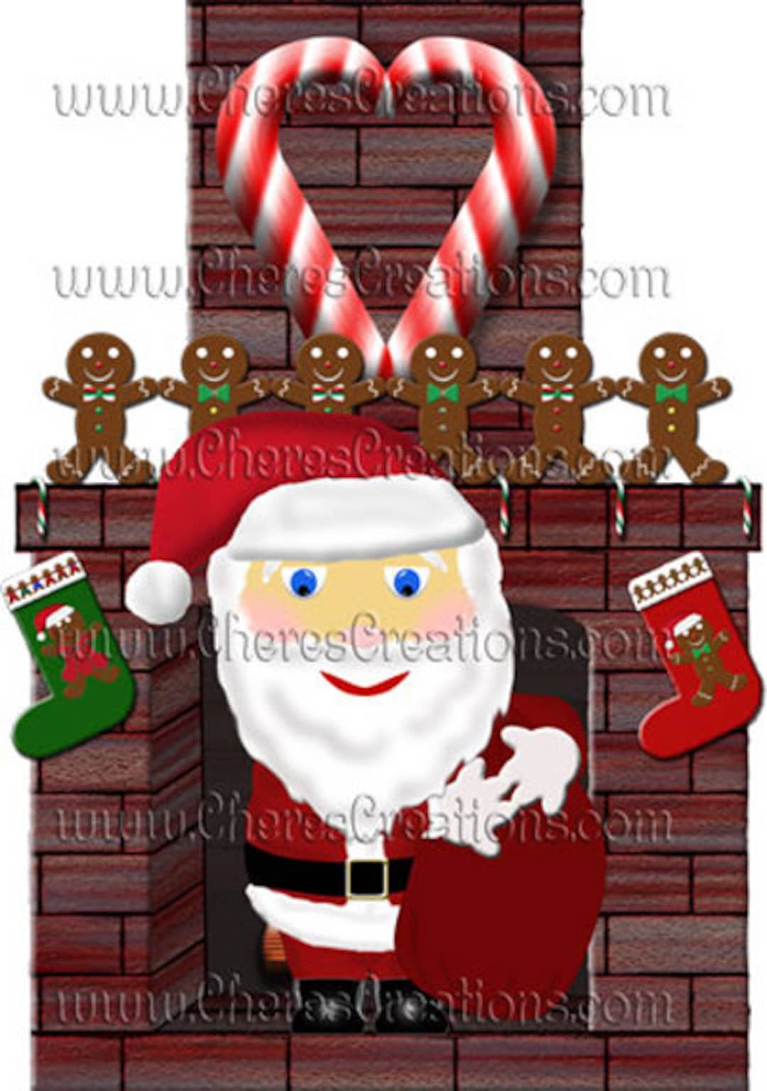 Santa and Friends Digital Clip Art Sheets - Etsy