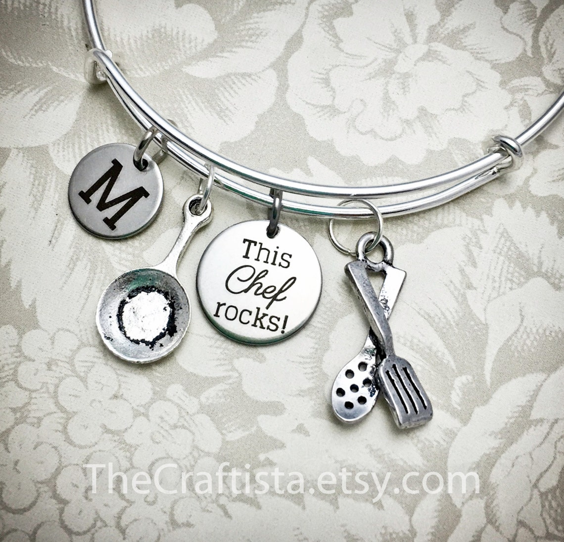 CHF1 Personalized Chef Braceletchef Bangle Utensil Charm - Etsy