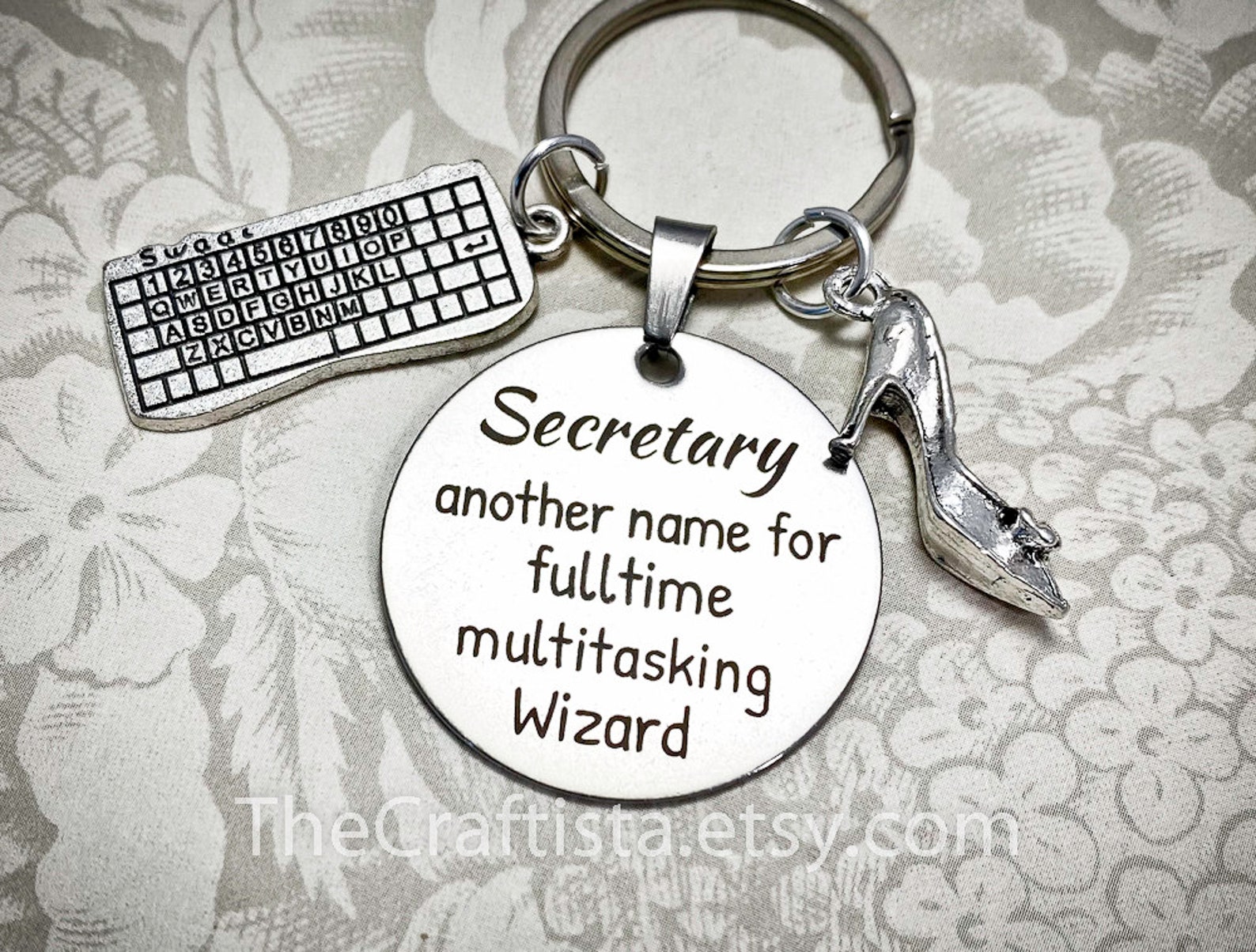SRK Secretary Keychain Awesome Secretary Keyboard Charm - Etsy
