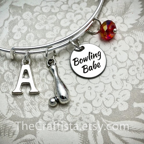 BWB Personalized Bowling Bracelet Bowling Bangle Bowling - Etsy