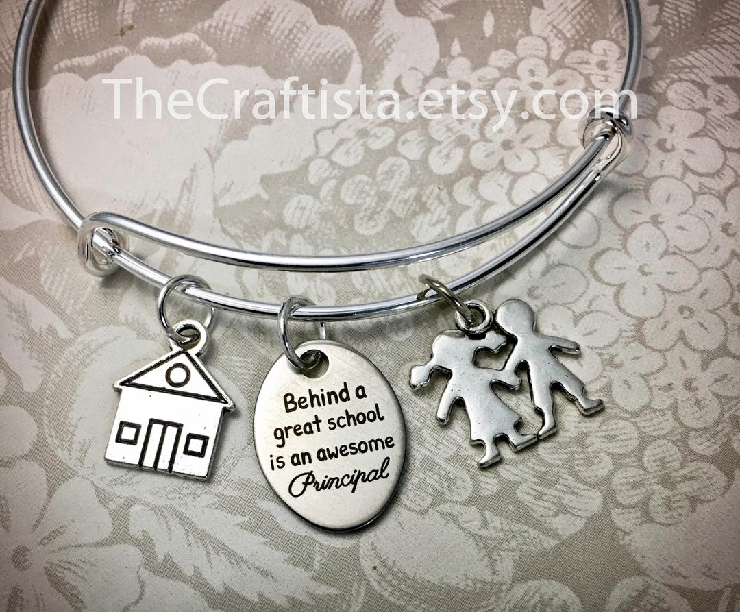 PR, Personalized Principal Bangle, School Principal Gift, Principal ...