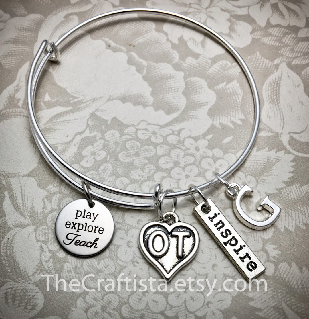 OT Bracelet, Occupational Therapy Bangle, OT Charm, Occupational ...