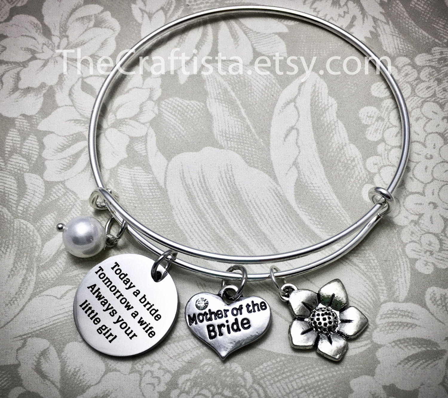 MBC, Mother of the Bride Adjustable Bangle, Mother of the Bride ...