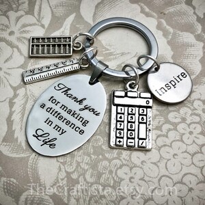 MTK, Math Teacher Keychain, Math Teacher Gift, Teacher Keychain ...