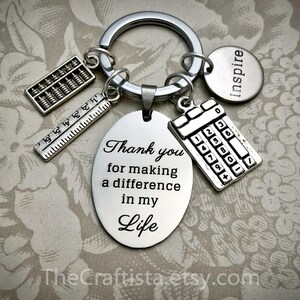 MTK, Math Teacher Keychain, Math Teacher Gift, Teacher Keychain ...