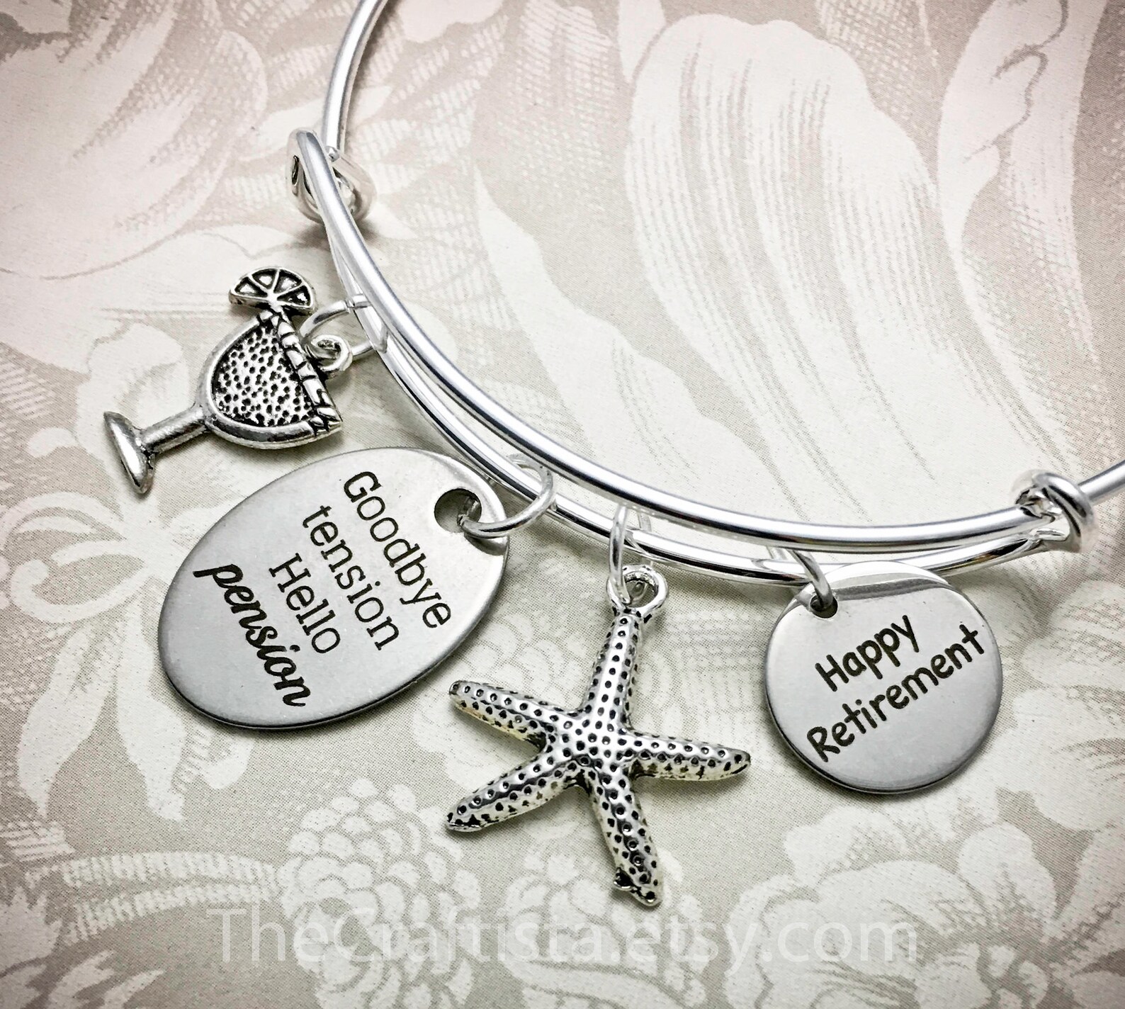 RET, Retirement Bracelet, Retirement Gift, Retirement Jewelry ...