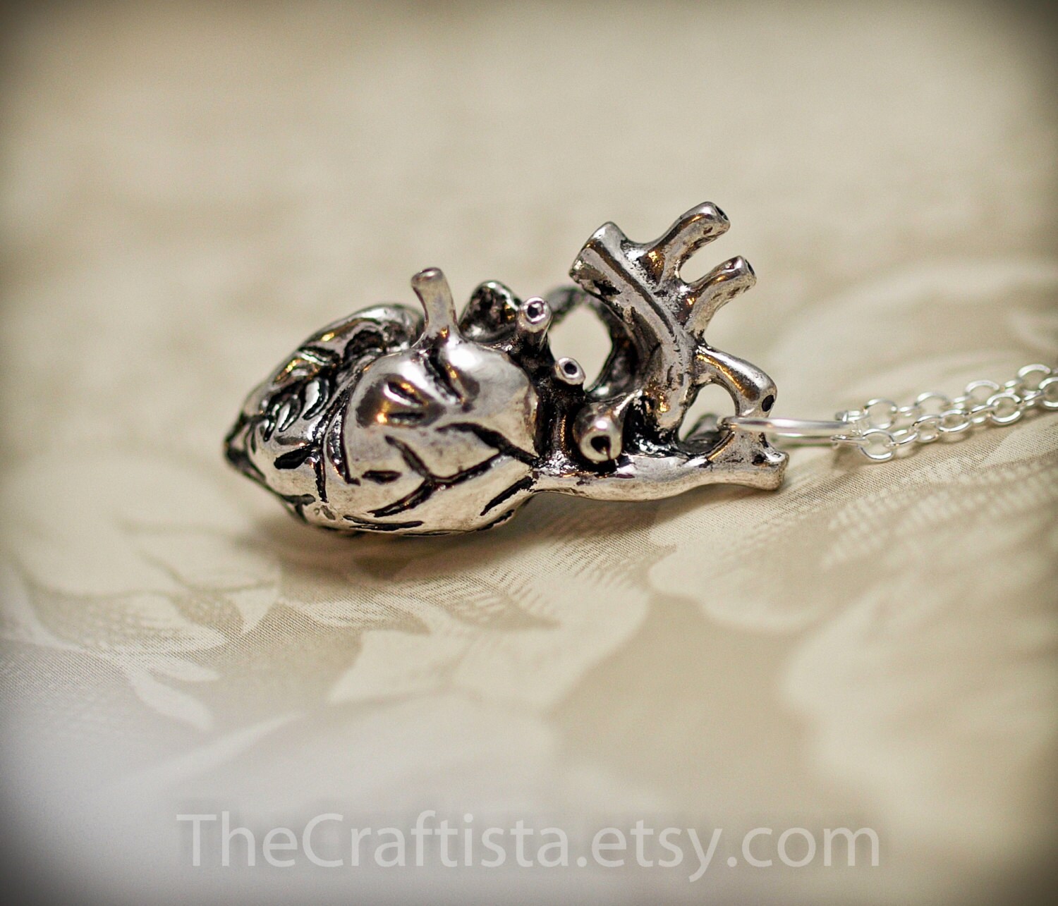 Anatomical Heart Necklace Anatomical Heart Pendant | Etsy