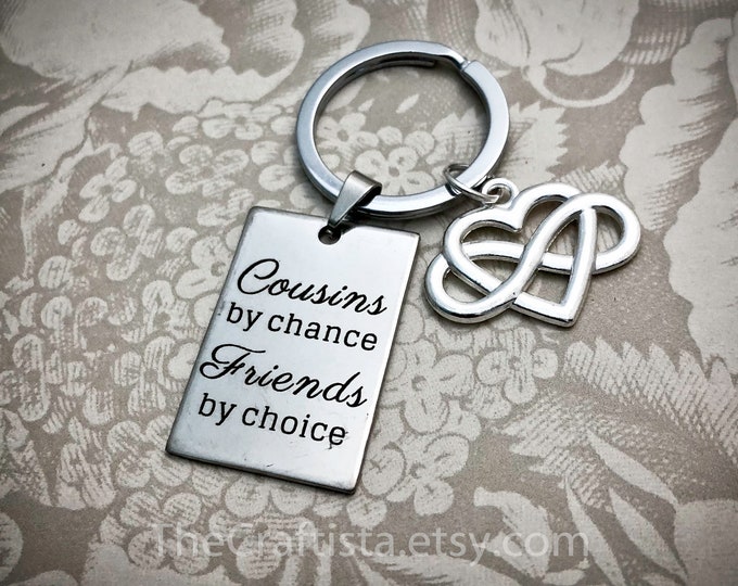C18, Cousin Keychain, Cousin Gift, Gifts for Cousins, Cousin of the ...