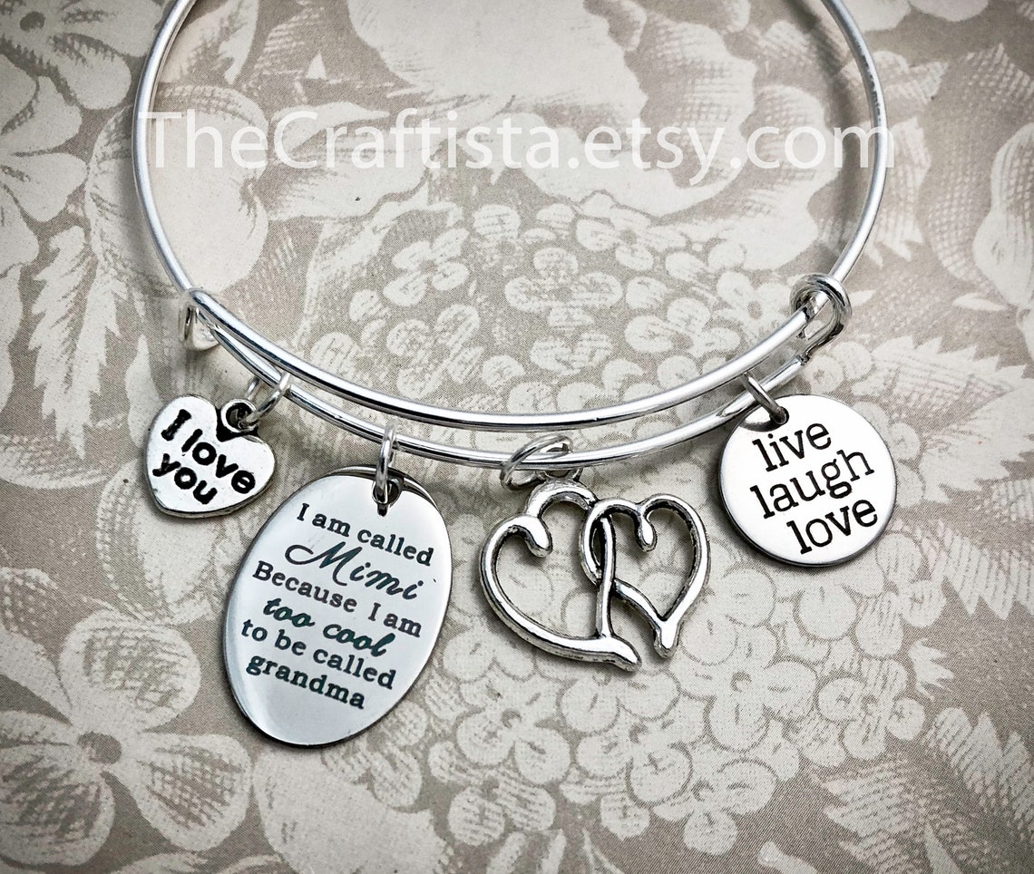 Mimi Bangle, Mimi Bracelet, Mimi Charm, Mimi Gift, Mimi Jewelry, Gifts ...