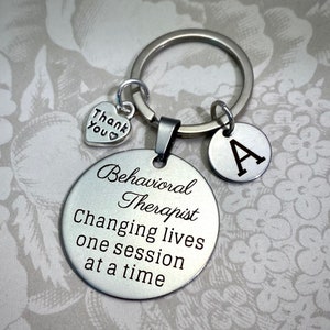 BTH, Personalized Behavior Therapist Keychain, Behavioral Therapy ...