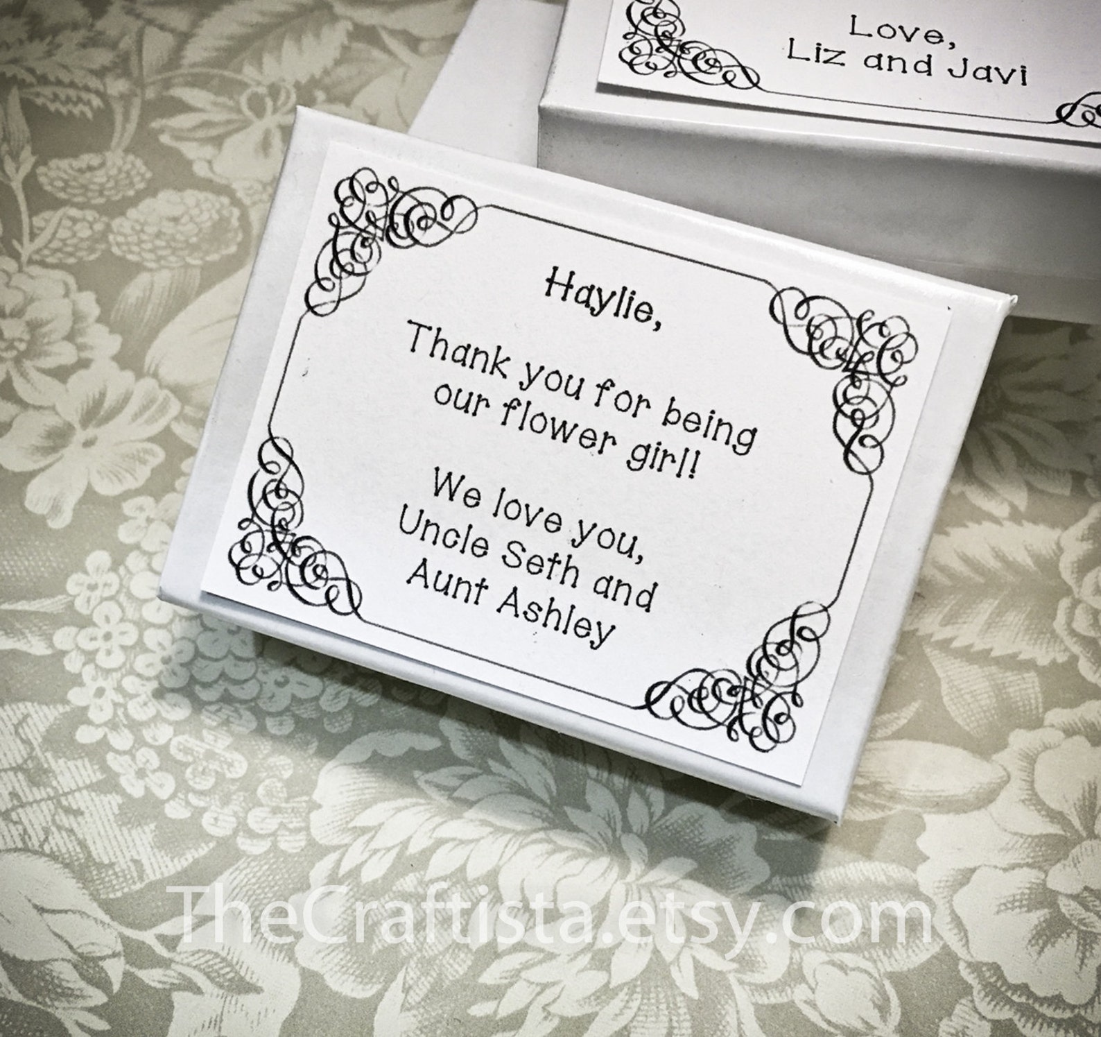 Gift Box Personalized Message Card Cotton-filled Box | Etsy