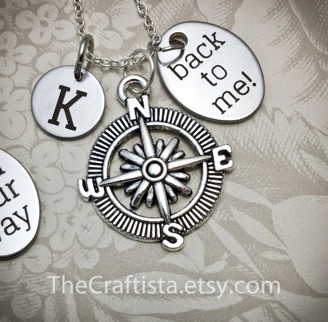 Two Best Friend Necklaces, Matching Friendship Necklaces, Compass ...