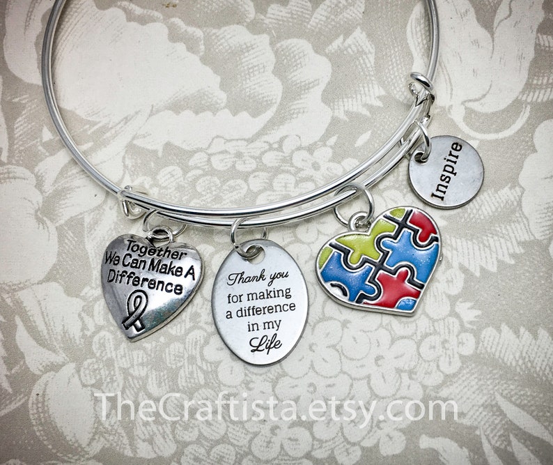 AUT2 Autism Teacher Bangle SPED Teacher's Gift Autism - Etsy