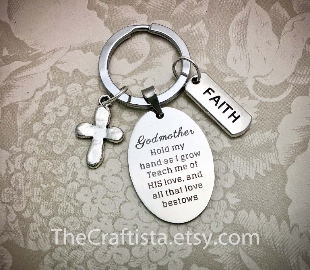 Godmother Keychain, GM2, Godmother Gifts, Godmother Key Ring, Godmother ...