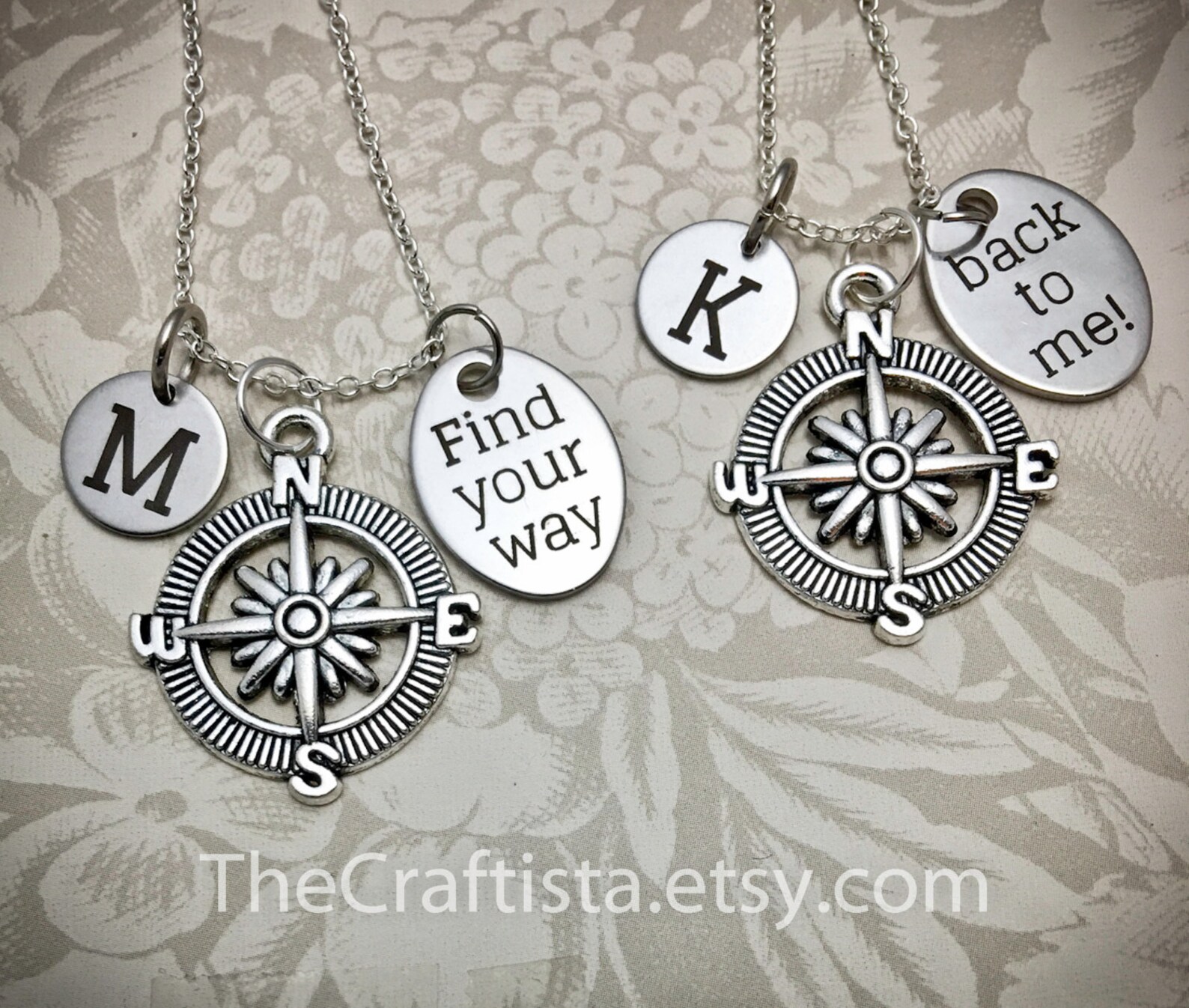 Two Best Friend Necklaces Matching Friendship Necklaces - Etsy