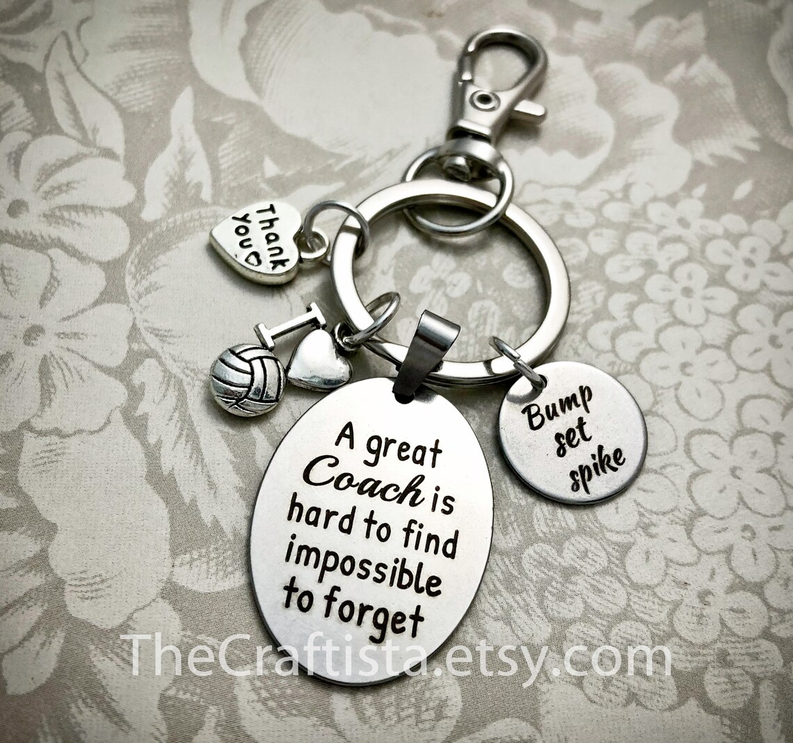 VLB-KS, Coach Keychain, Volleyball Coach, Coach Gifts, A Great Coach is ...