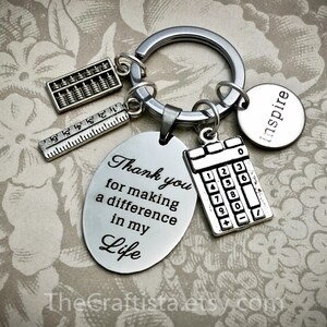 MTK, Math Teacher Keychain, Math Teacher Gift, Teacher Keychain ...