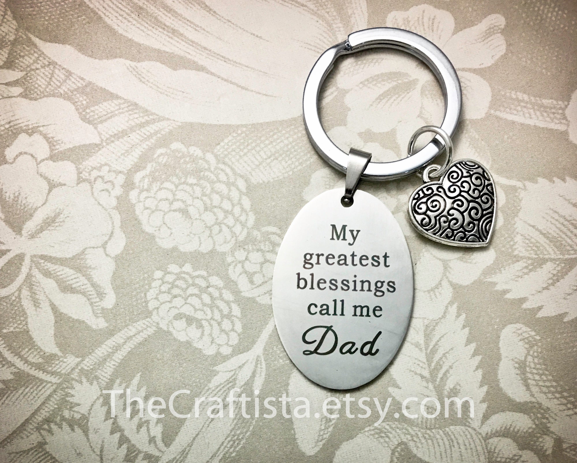 DAD6 Dad Keychain Father's Day Gift Gift for Dad My | Etsy