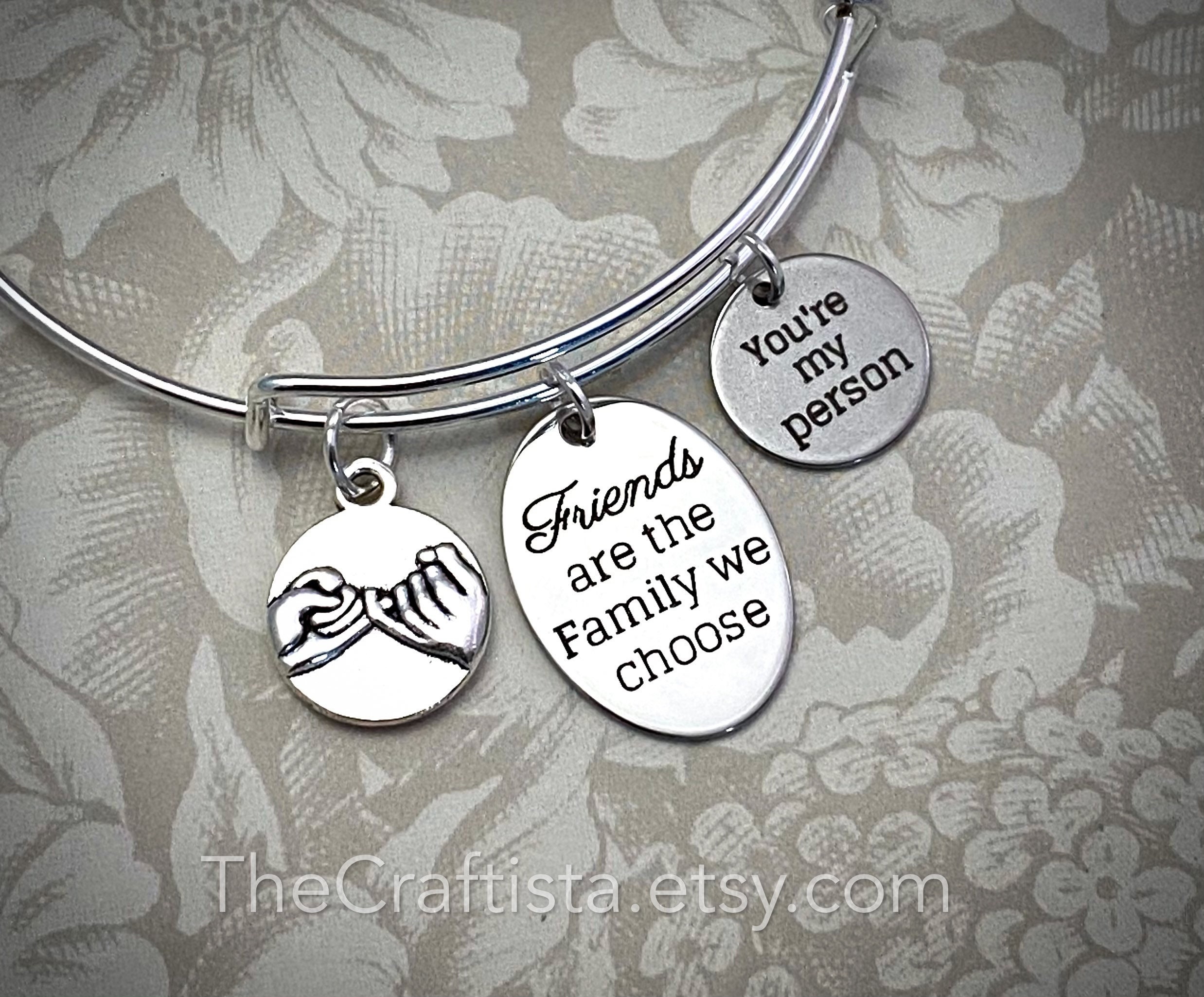 FFC, Friendship Bangle, Friends Are the Family We Choose, Personalized ...