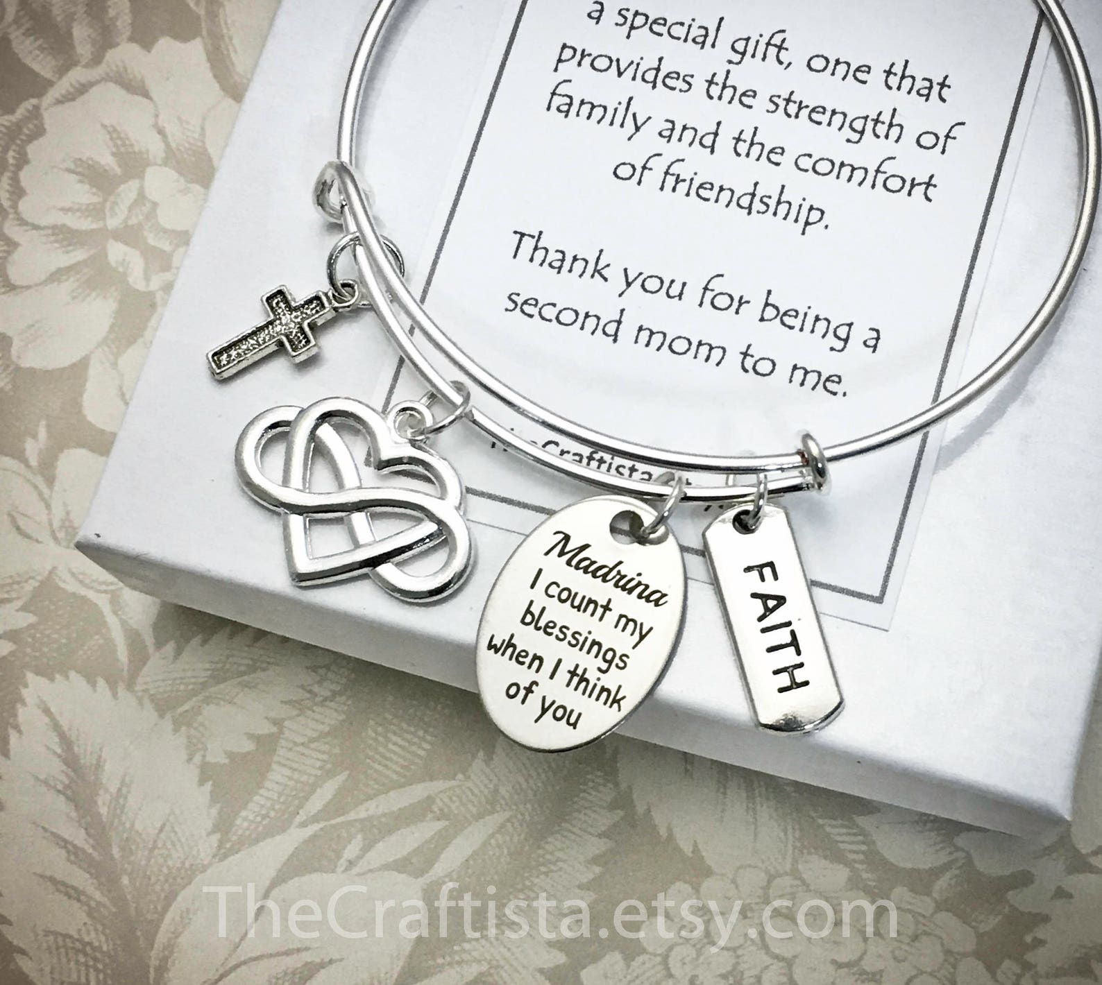 MDRB2, Madrina Bangle, Boxed Madrina Bracelet, Madrina Charms, Madrina ...