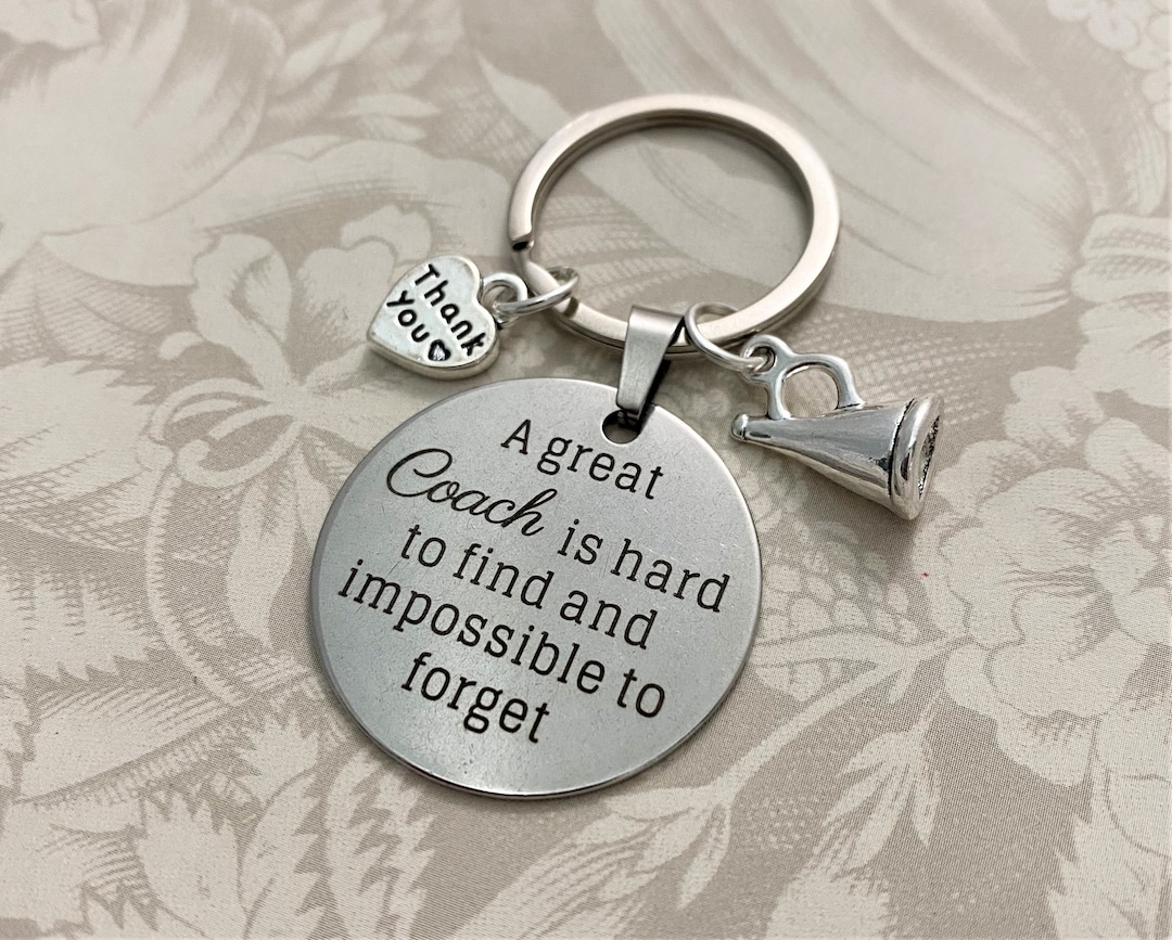 CHR Coach Keychain, Cheer Coach, Coach Gifts, A Great Coach is Hard to ...