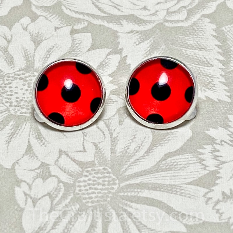 Ladybug Earrings - Etsy