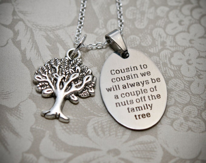 Boxed Cousin Necklace C10A Cousin Gift, Cousin Necklace, Cousin Jewelry ...