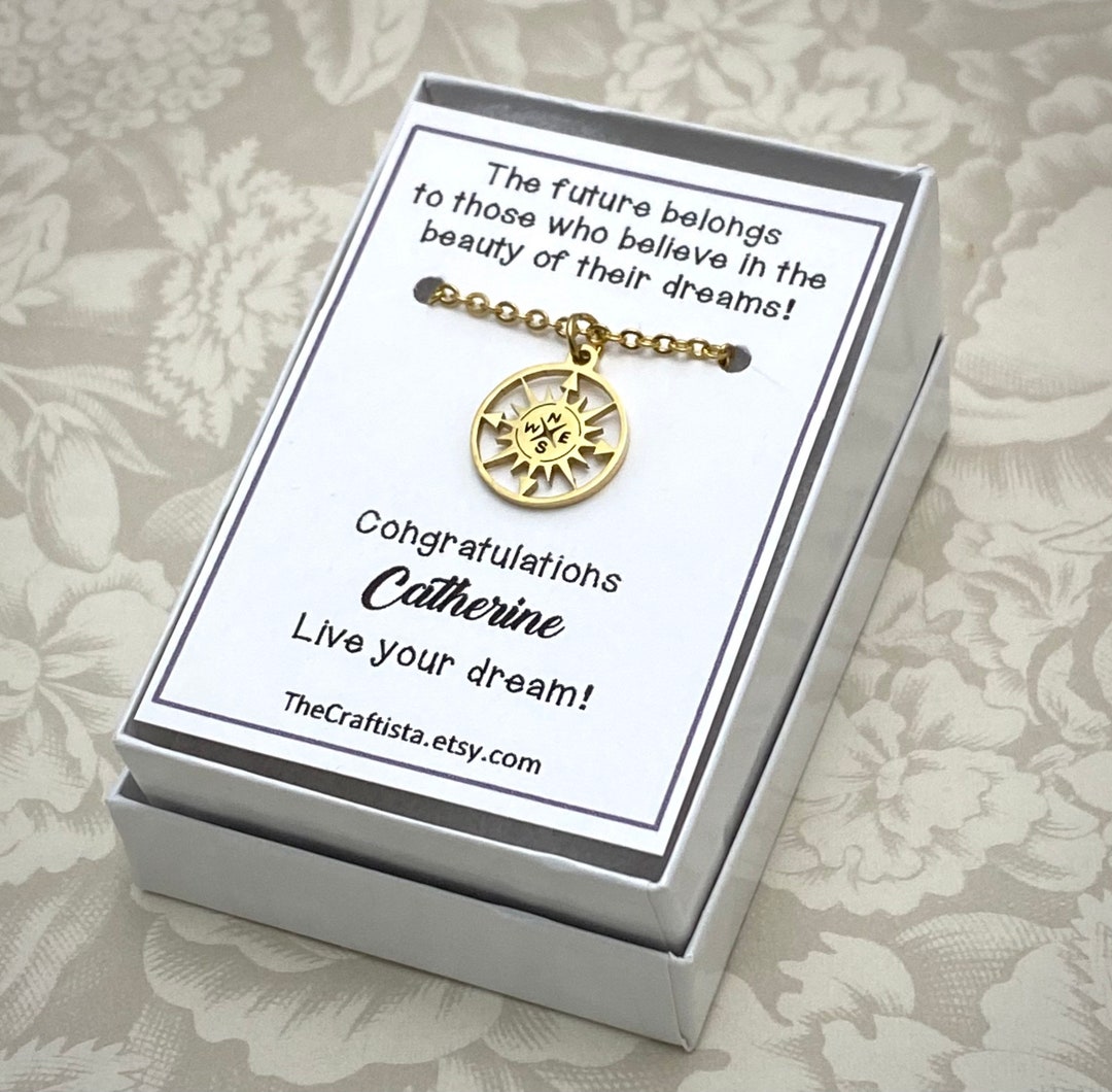Class of 2023 Graduation Necklace, Graduation Gift, Compass Necklace ...