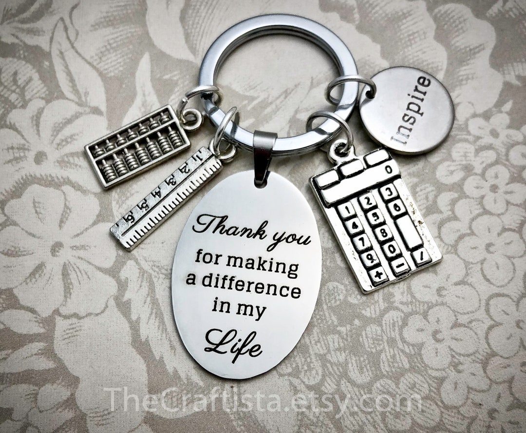 MTK, Math Teacher Keychain, Math Teacher Gift, Teacher Keychain ...