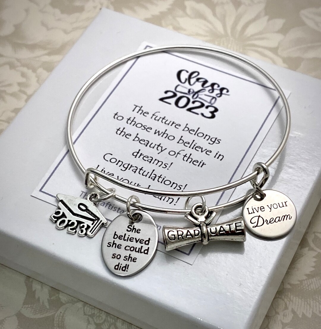 GRDB, 2023 Graduation Bangle, Graduation Gift, Class of 2023, Diploma ...