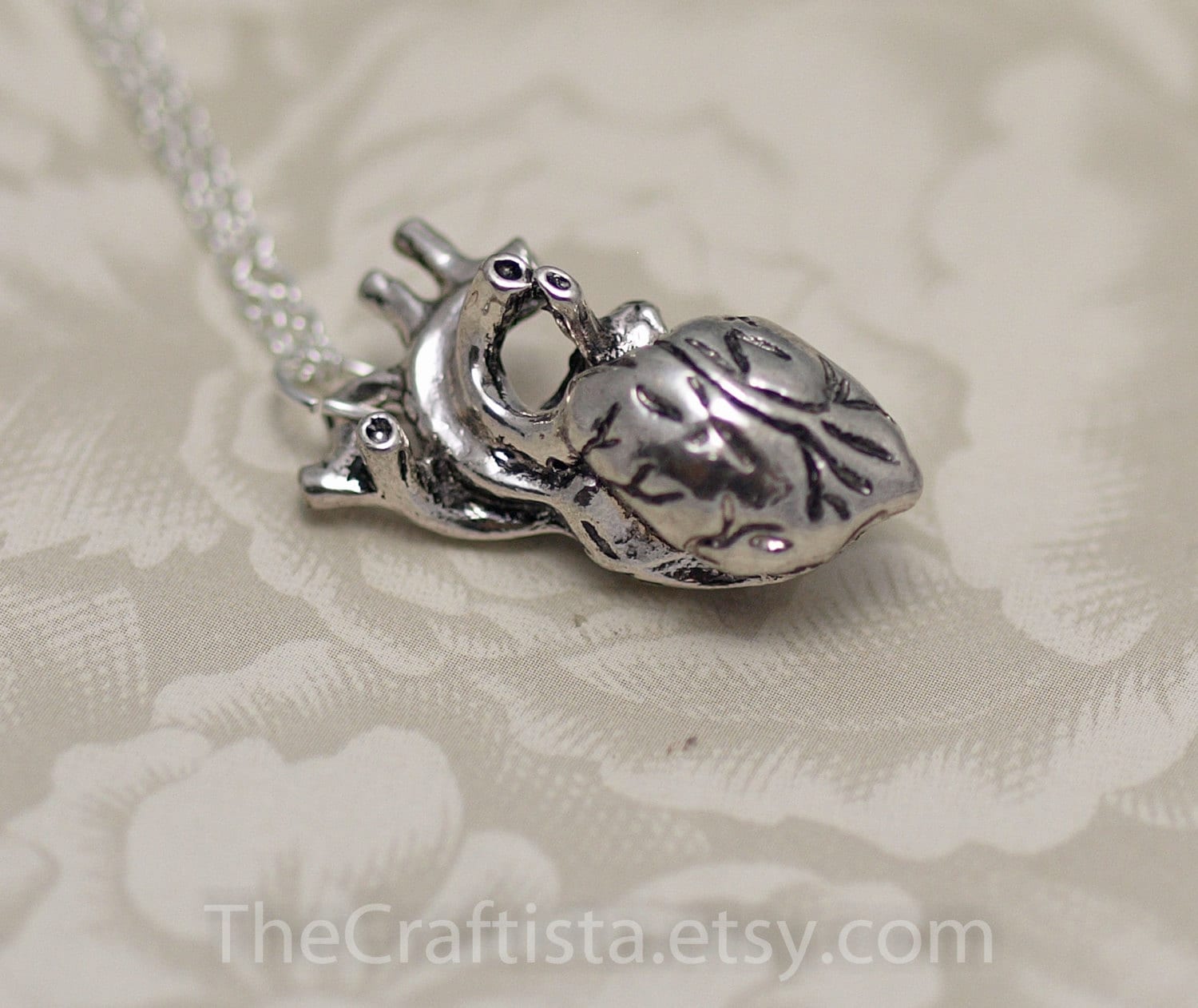 Anatomical Heart Necklace Anatomical Heart Pendant | Etsy