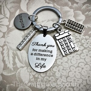 MTK, Math Teacher Keychain, Math Teacher Gift, Teacher Keychain ...