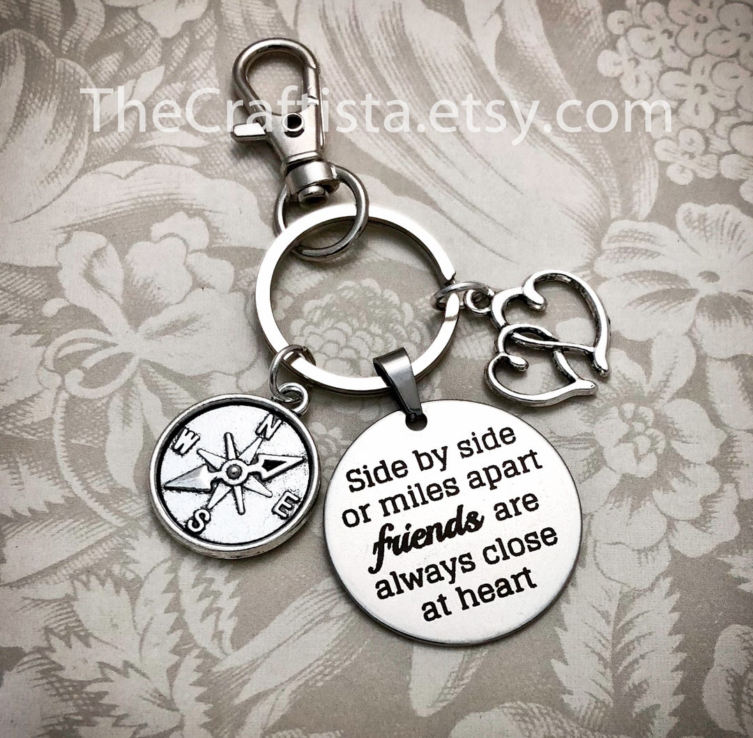 Boxed Friendship Keychain - F14K - Gifts for Friends, Compass Keychain ...