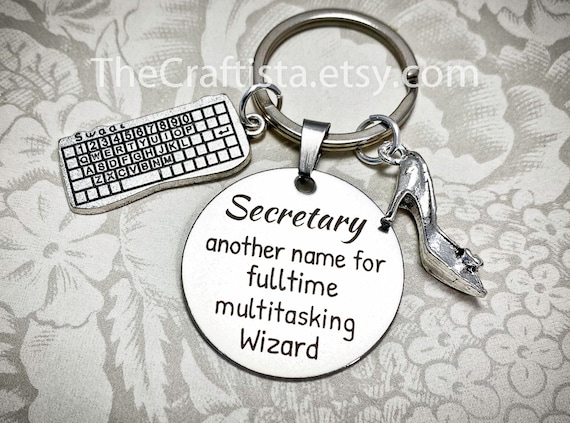 SRK Secretary Keychain Awesome Secretary Keyboard Charm - Etsy