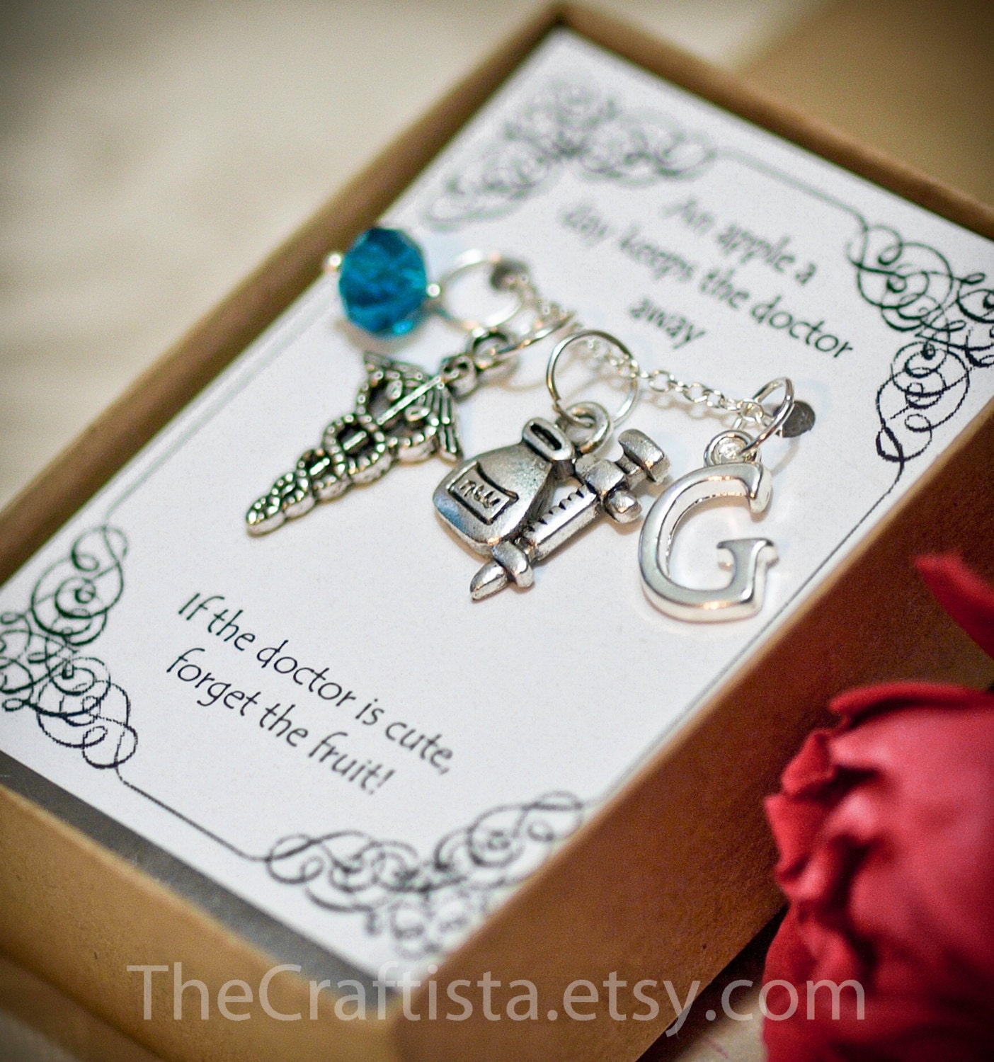 Personalized Doctor Necklace With Birthstone and Initial - DR2 ...