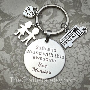 YMK, Gift for Bus Aide, School Bus Matron Gift, Bus Monitor Keychain ...