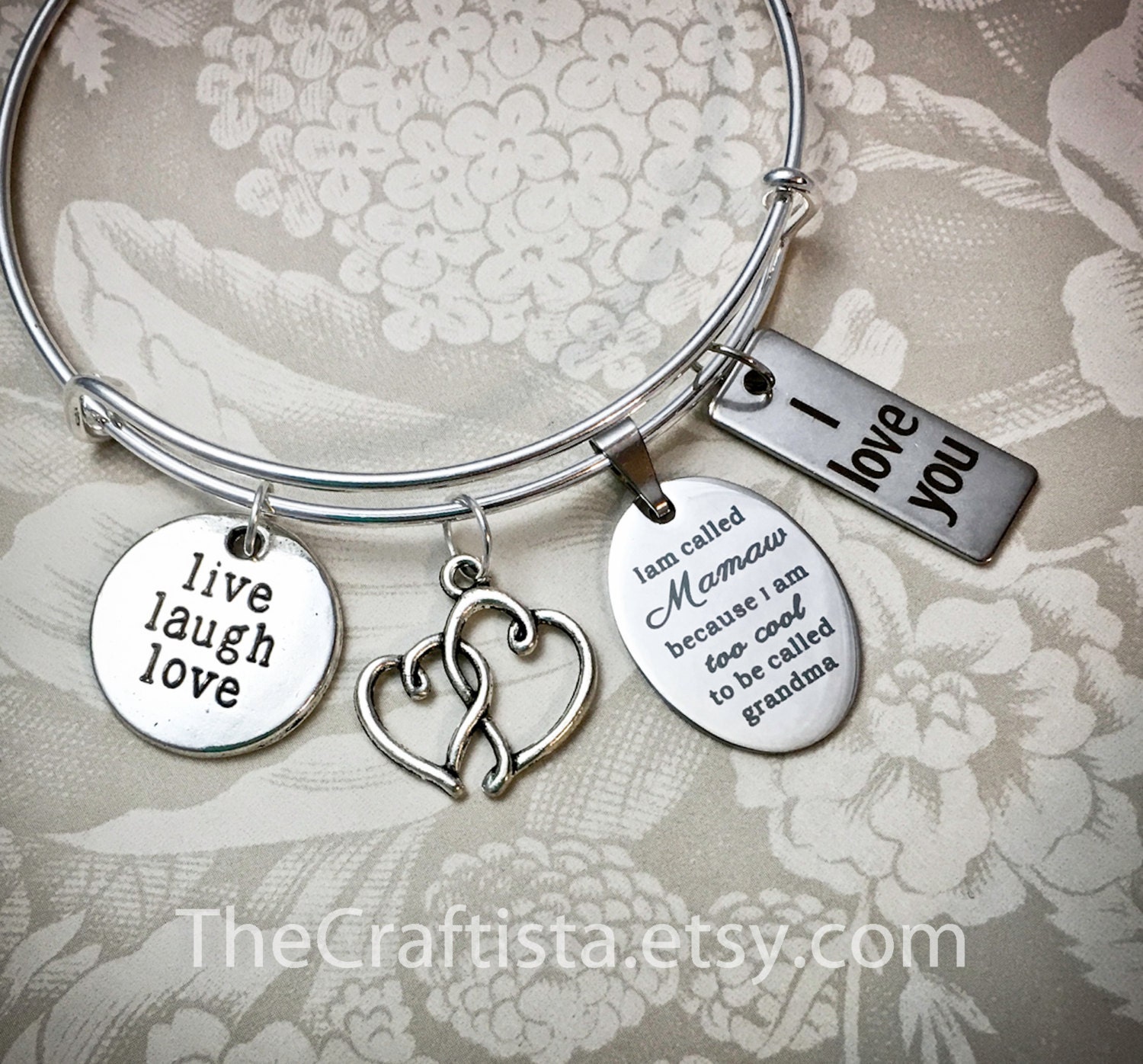 MAM1, Mamaw Bangle, Mamaw Bracelet, Mamaw Charm, Mamaw Gift, Mamaw ...