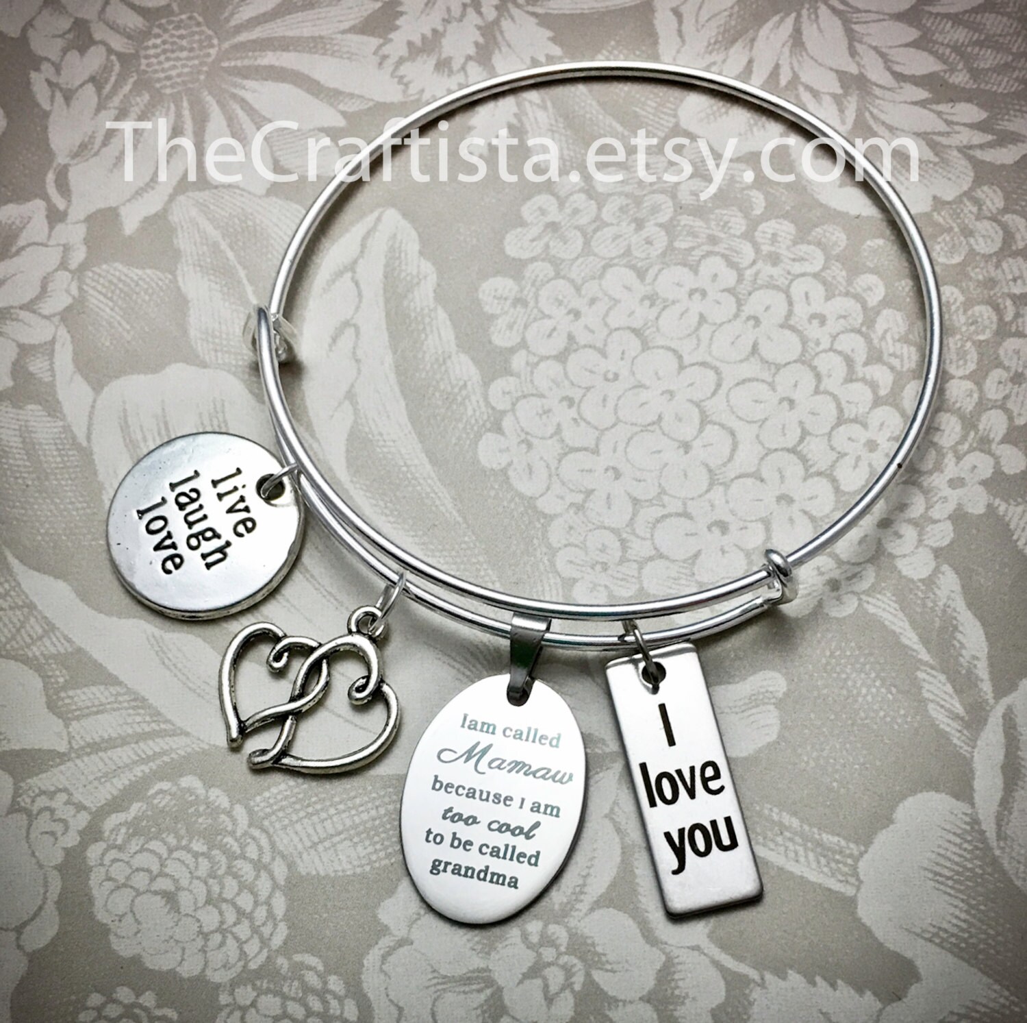 MAM1, Mamaw Bangle, Mamaw Bracelet, Mamaw Charm, Mamaw Gift, Mamaw ...