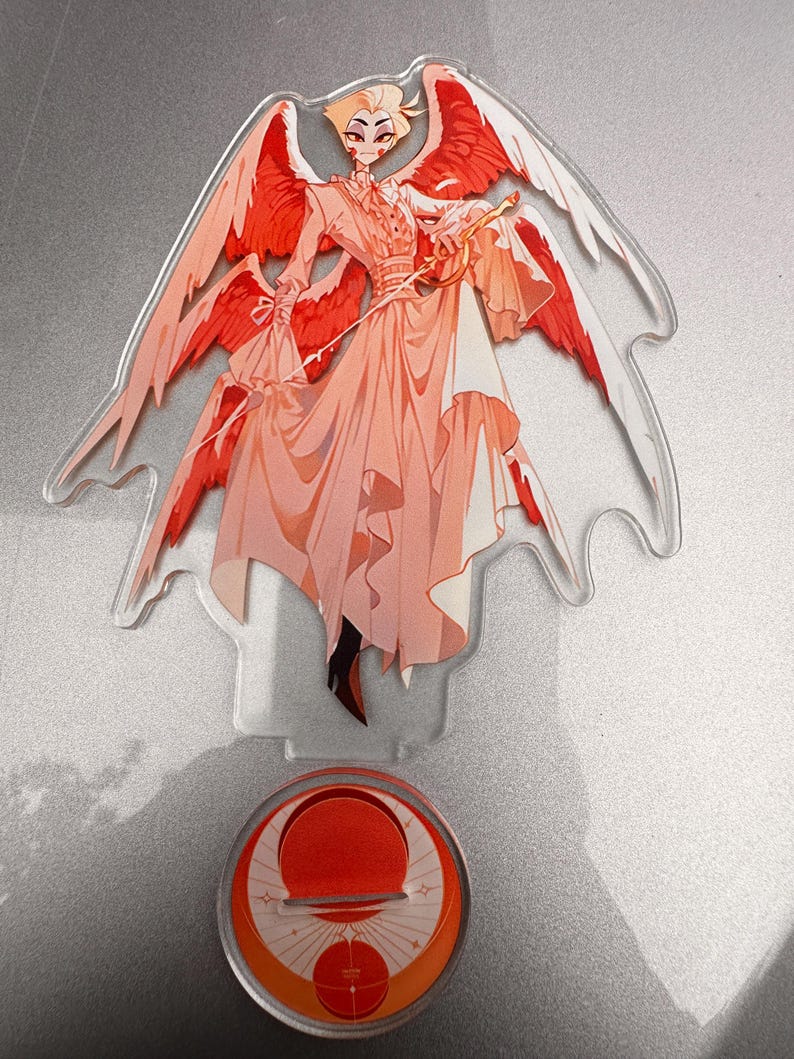 Hazbin Hotel Lucifer Morningstar Angelic Form Acrylic Standee & Badge ...