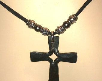 Hand Forged Clergy Cross Necklace | Etsy