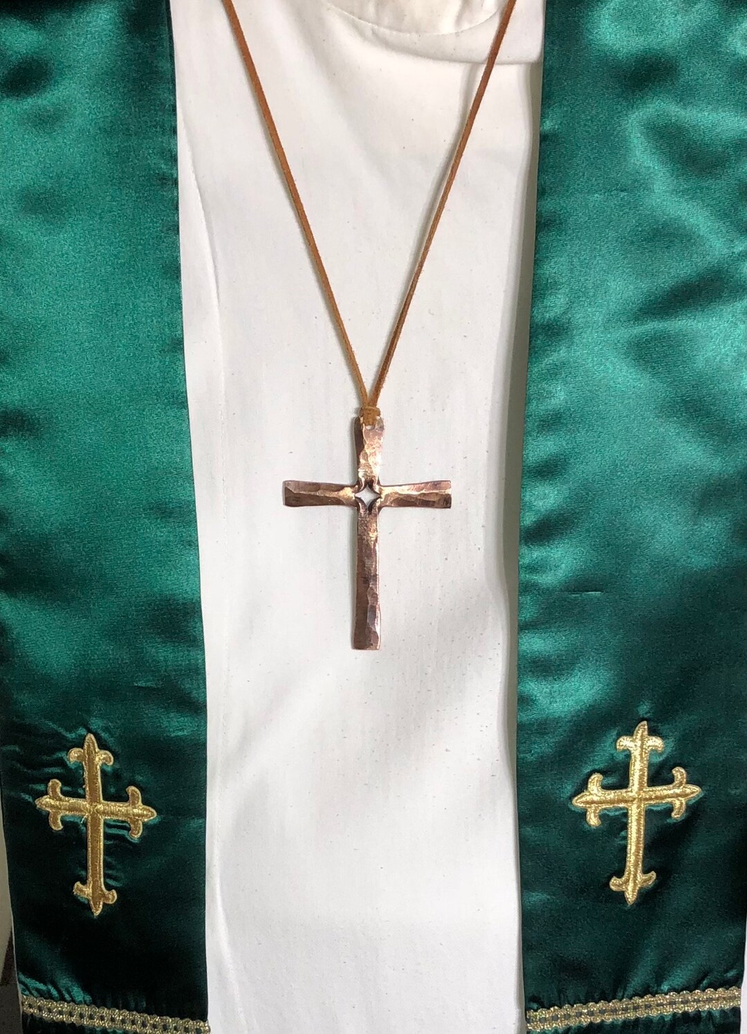 Hand Forged Copper Friedrich Cross Clergy Necklace-large - Etsy