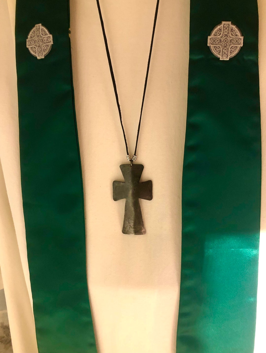 Hand Forged Clergy Cross Necklace - Etsy