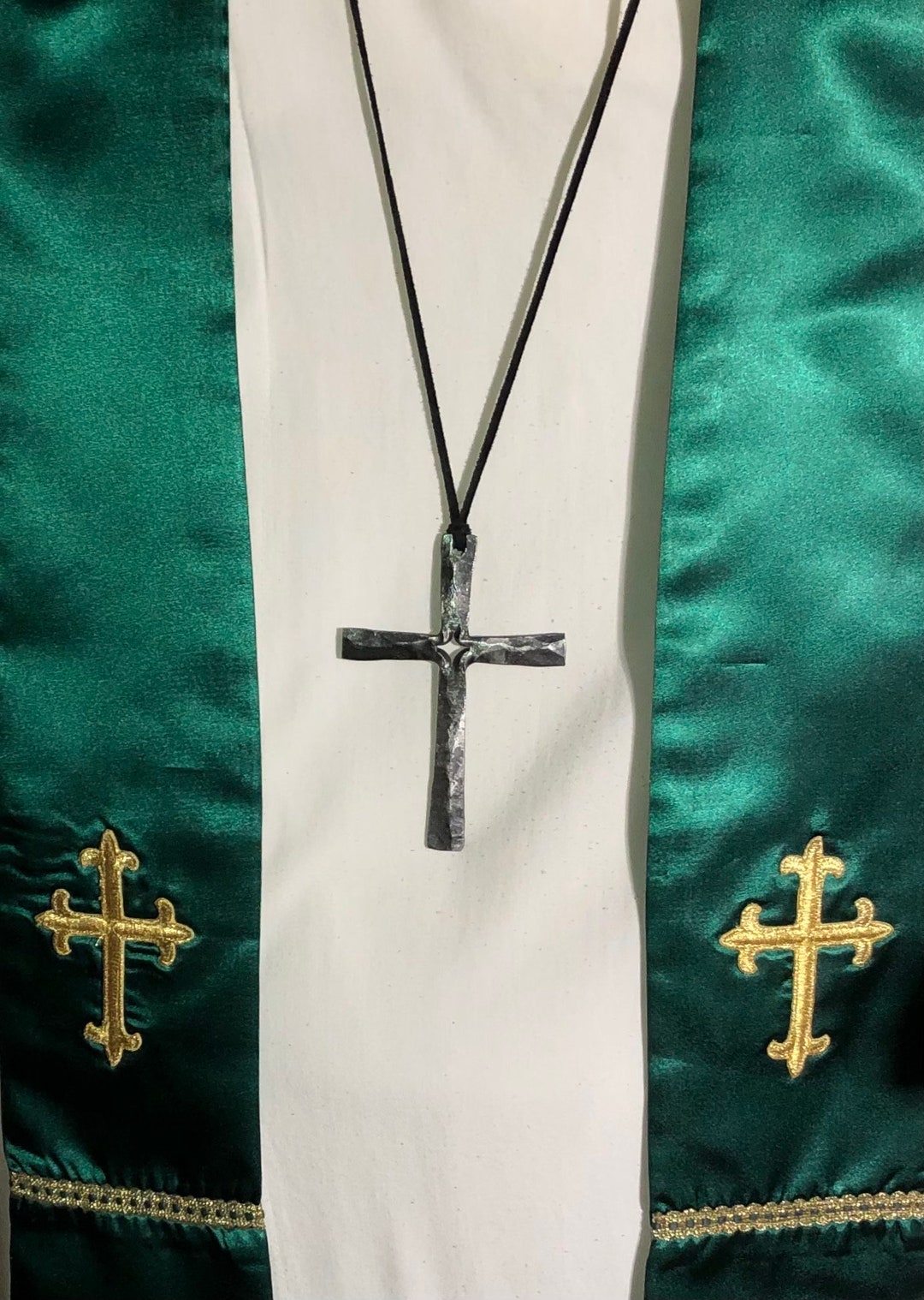 Hand Forged Friedrich Cross Clergy Necklace-large - Etsy